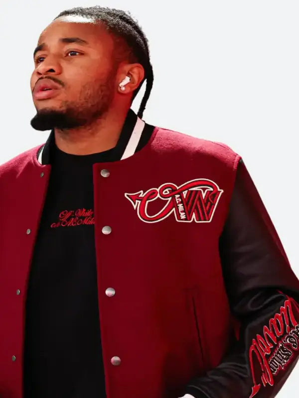 AC Milan x Off-White 2025 Varsity Jacket | AC Milan x Off-White Jacket ...